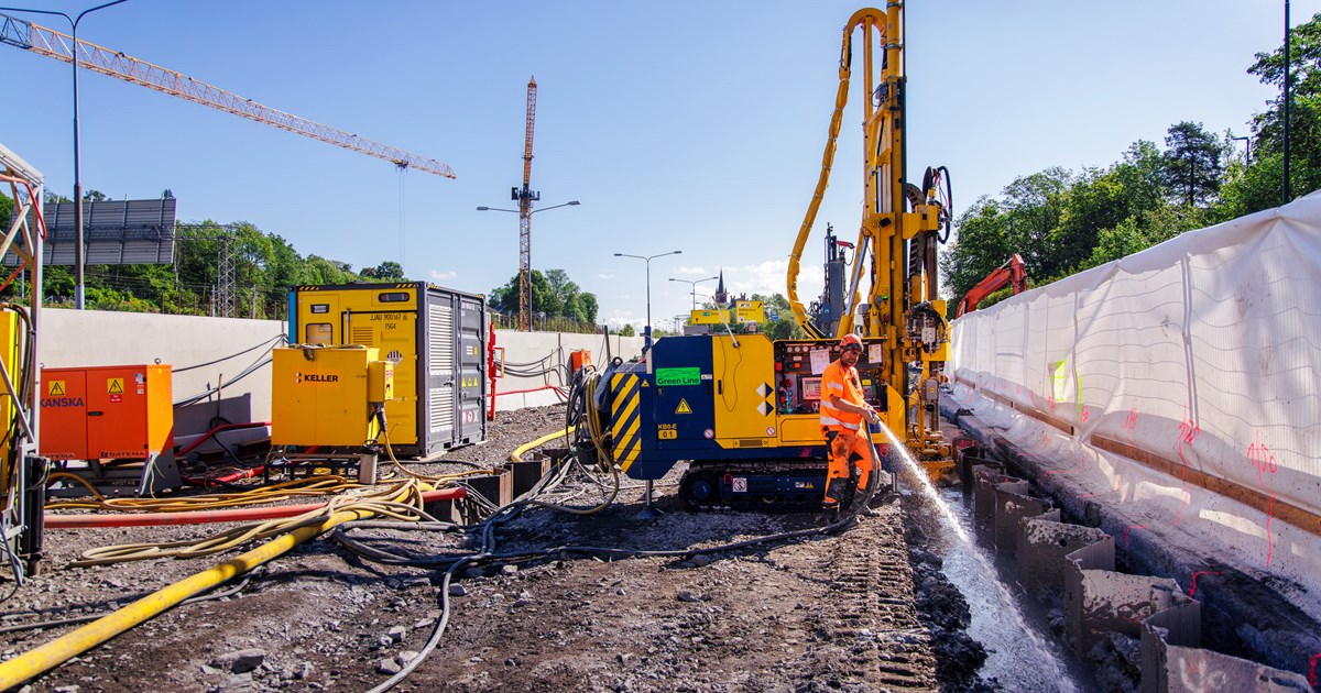 Skanska og Keller først i Norge med elektrisk jet-peling | www.skanska.no